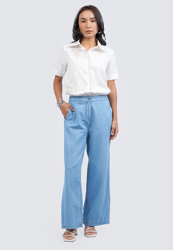 Wide Leg Loose Soft Denim Pants – et cetera
