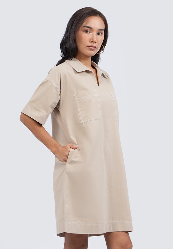 V-Neck Short Sleeve Mini Dress – et cetera