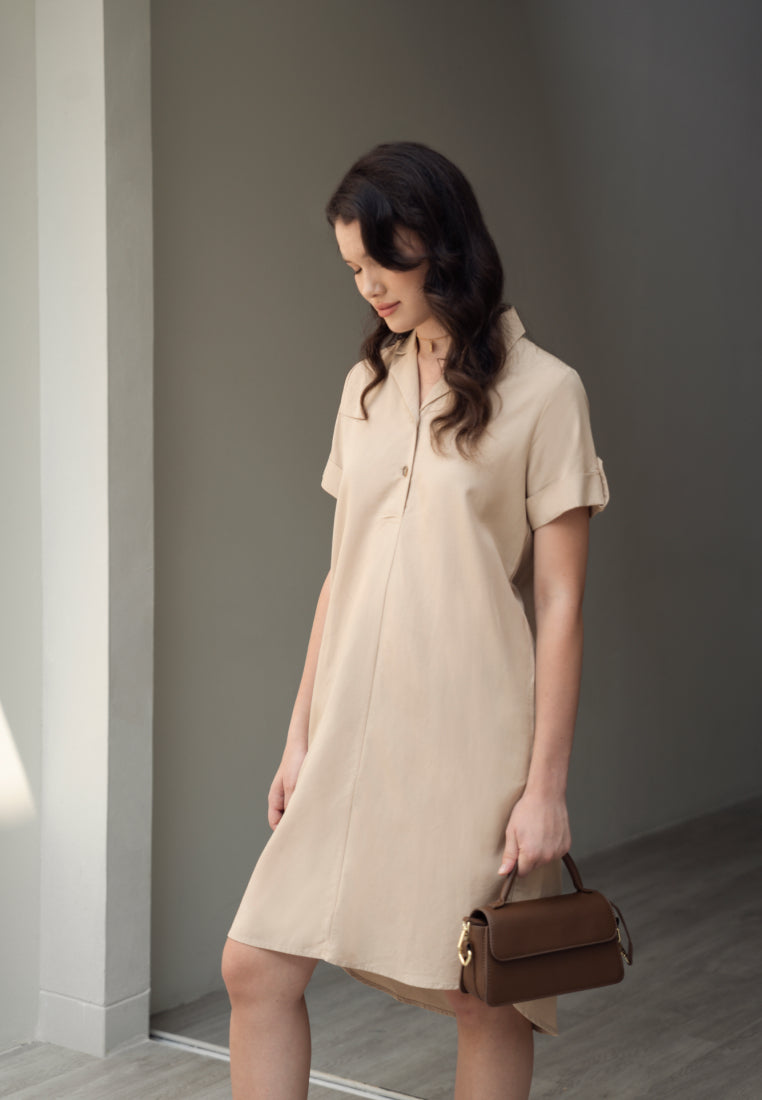 V-Neck Short Sleeve Mini Dress – et cetera