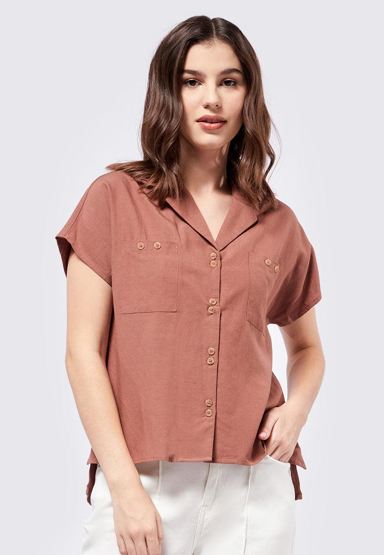 Short Sleeve Boxy Blouse – et cetera