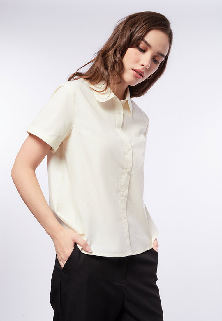 Round Collar Cuff Sleeves Blouse – et cetera