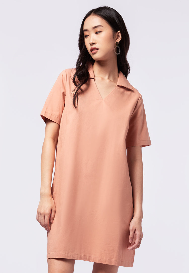 V-Neck Short Sleeve Mini Dress – et cetera